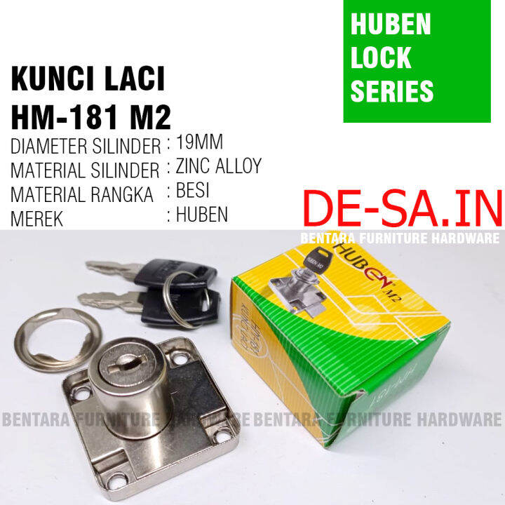 Huben Lock HM-181 M2 Kunci Laci Kosong Kunci Huben Ekonomis Meja Pintu ...