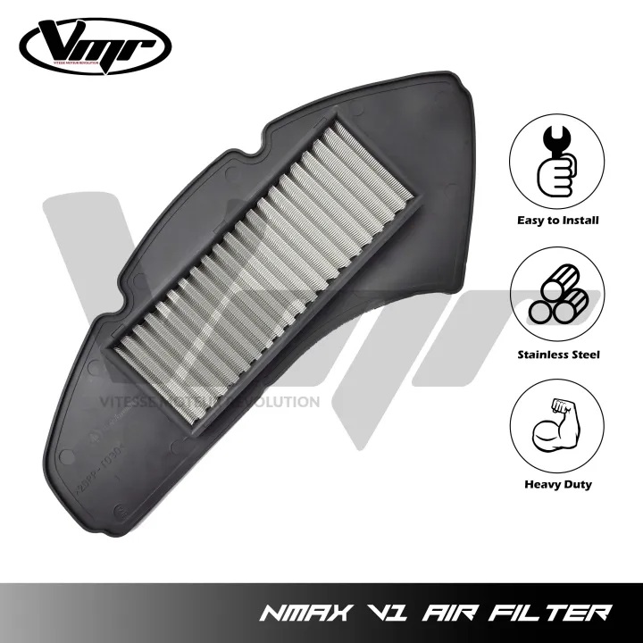 VMR Yamaha NMAX V1 Stainless Washable Air Filter | Lazada PH