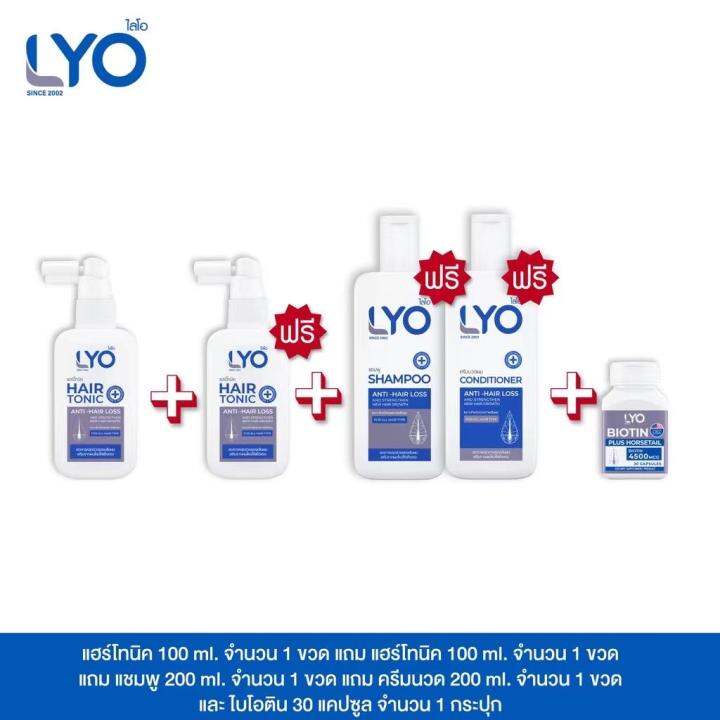 LYO Set Hair Tonic + Biotin ไลโอ ผลิตภัณฑ์ของคุณหนุ่มกรรชัย ไบโอติน แฮ ...