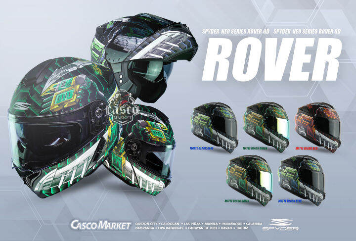 SPYDER NEO SERIES ROVER GD MODULAR DUAL VISOR MOTORCYCLE HELMET | Lazada PH