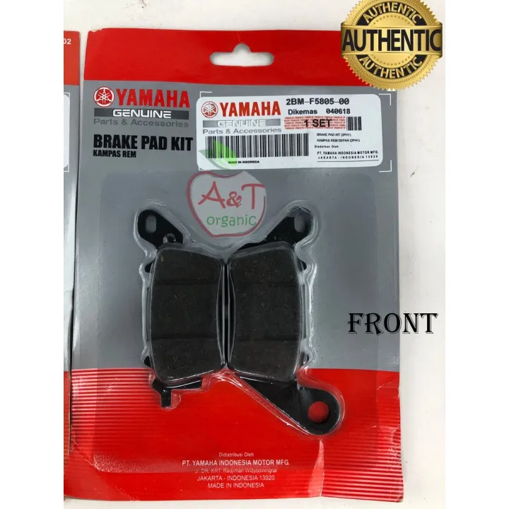 2bm+50c Geniune / Orig Yamaha Brake Pad Front & Rear Set for Sniper ...