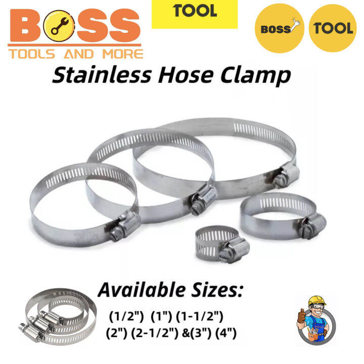 LPG / AIR Hose Clamp Pipe Clamp Tube Clamp Heavy Duty Stainless Steel Clip Clamp 1" ,1 1/2" ,2 ...