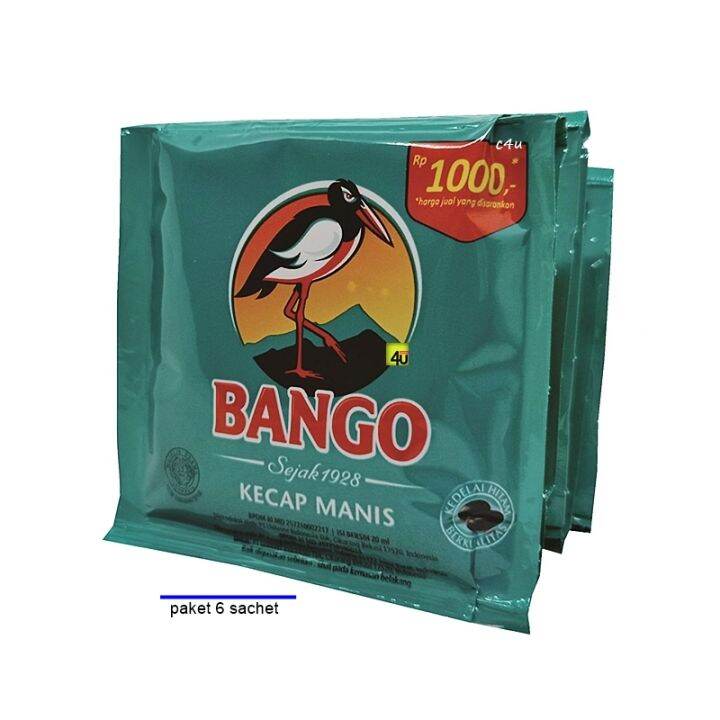 BANGO Kecap Manis - Kemasan SACHET 20 ml - Paket 6 sachet | Lazada ...