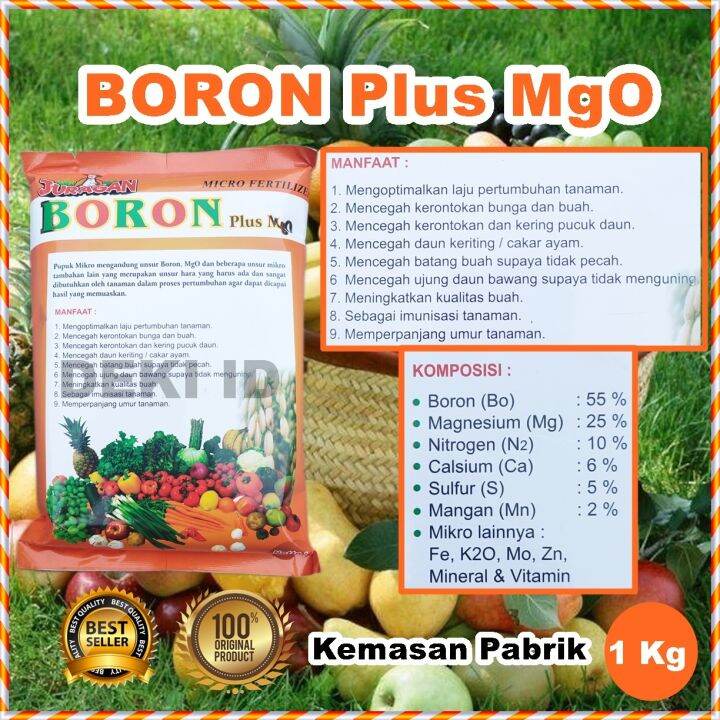 Pupuk Boron 1 Kg Plus Magnesium Juragan Mikro Fertilizer Tanaman Anti Rontok Bunga dan Buah ...