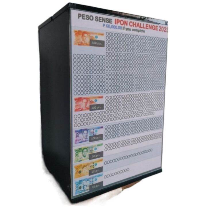 glass alkansya peso sense ipon challenge 2023 pet | Lazada PH