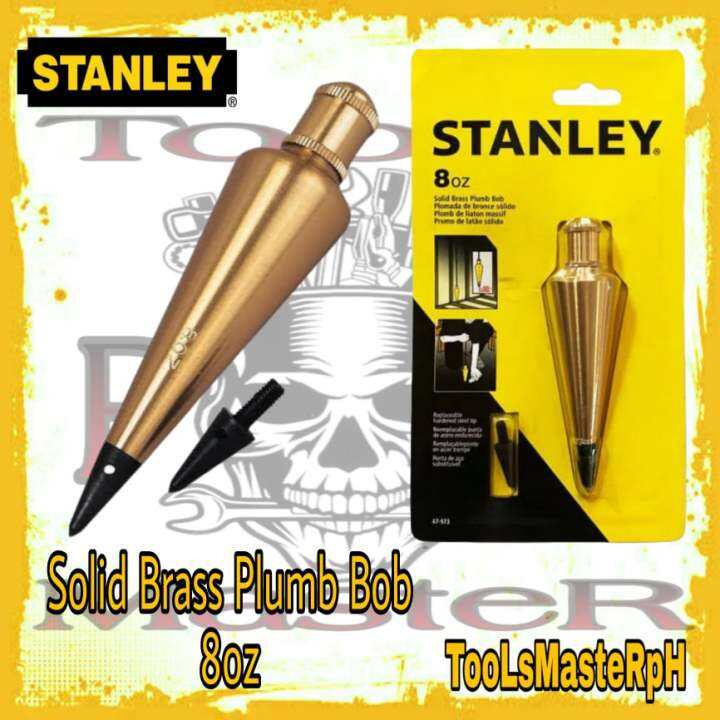STANLEY Solid Brass Plumb Bob 8oz (47-973) | Lazada PH