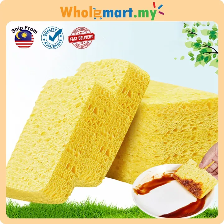 Dishwashing sponge natural wood pulp sponge | Span pencuci pinggan ...