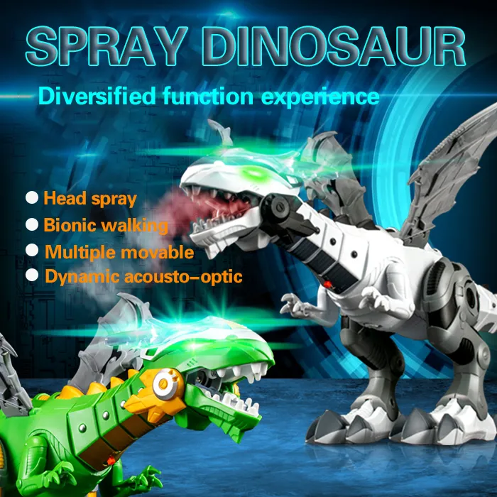 Large Electric Spray Dinosaur Walking Tyrannosaurus Machine 2-6 Years ...