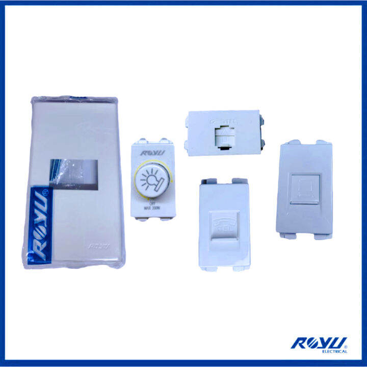 ROYU WIRING DEVICE WIDE SERIES (LAN OUTLET, DIMMER SWITCH,TEL JACK,T ...