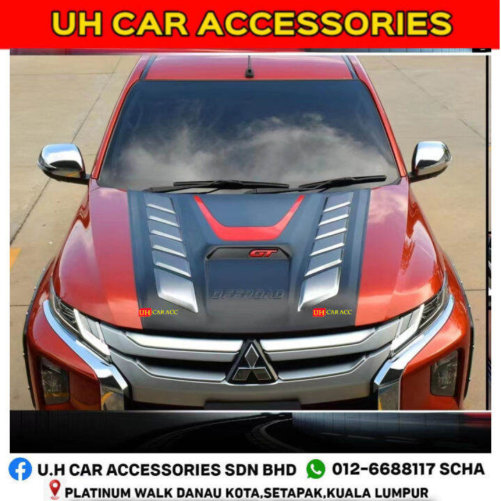 MITSUBISHI TRITON 2019-2023 THAILAND RBS FRONT BONET BONNET HOOD SCOOP ...