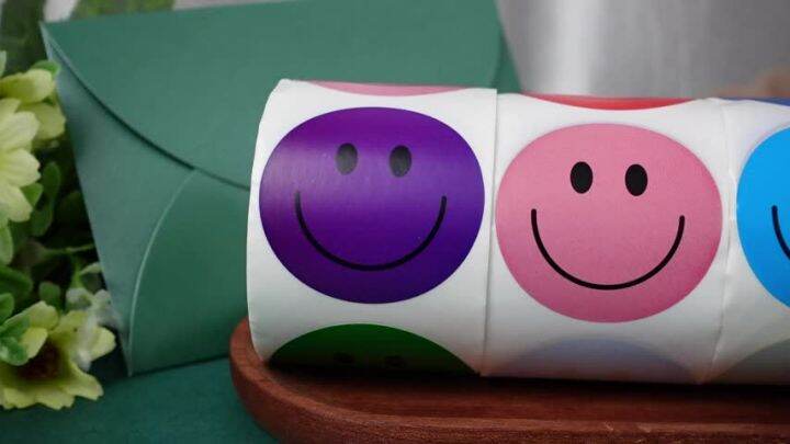LZD 1500 Pieces Happy Smile Face Decal Small Happy Face Decal Mini ...