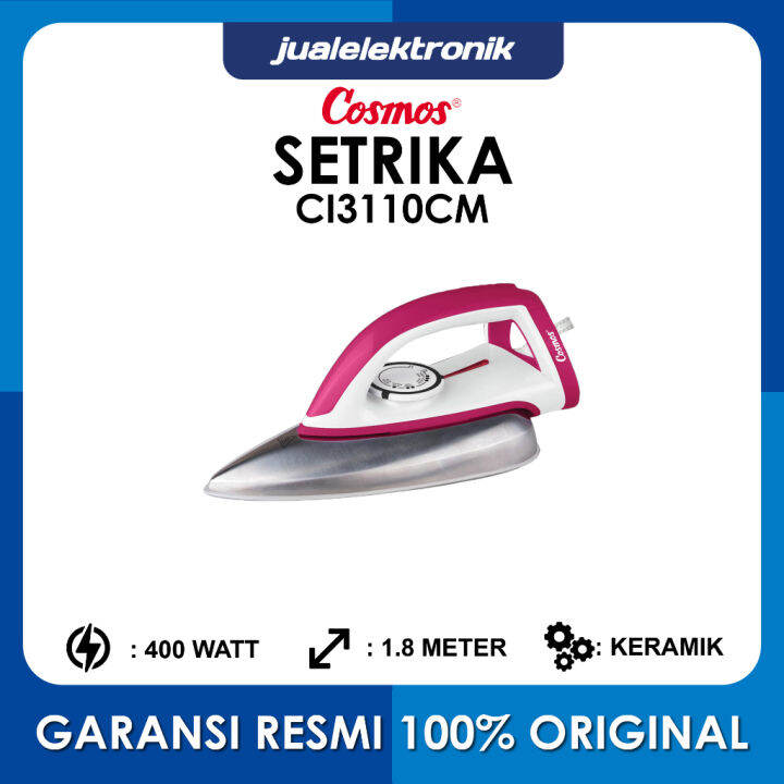 Cosmos CI3110CM – Setrika 400 Watt Tapak Lapis Keramik Magenta | Lazada ...