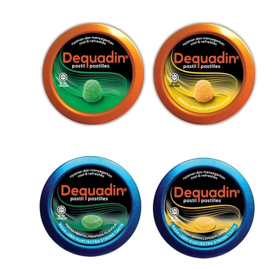 Dequadin Pastilles Menthol/Lemon Soothes & Refreshing Throat Cooling ...