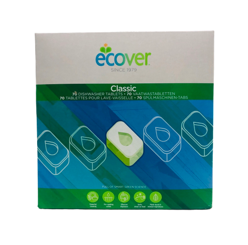 Ecover Classic Dishwasher Tablets 70tabs น้ำยาล้างจานแบบก้อน | Lazada.co.th