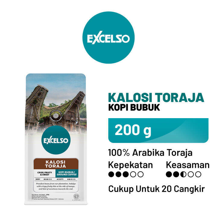 EXCELSO Kalosi Toraja - Bubuk Kopi 200 gr | Lazada Indonesia