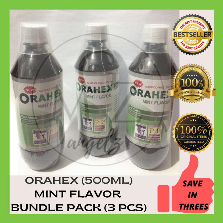 3 PCS ORAHEX (500ML) MINT FLAVOR :AUTHENTIC|PEPPERMINT|ANTIMICROBIAL ...