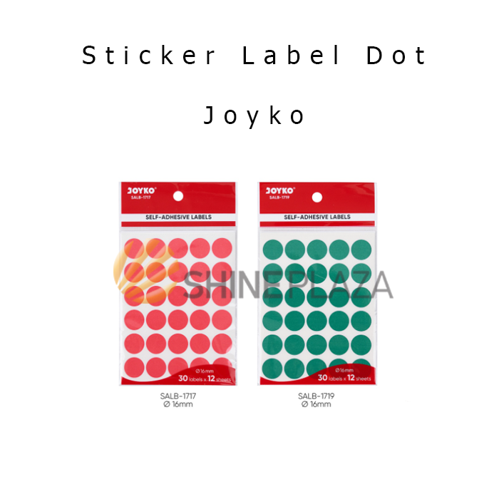 Kertas Stiker Label Joyko Bulat Warna Hijau Merah - Dot Color Stickers ...