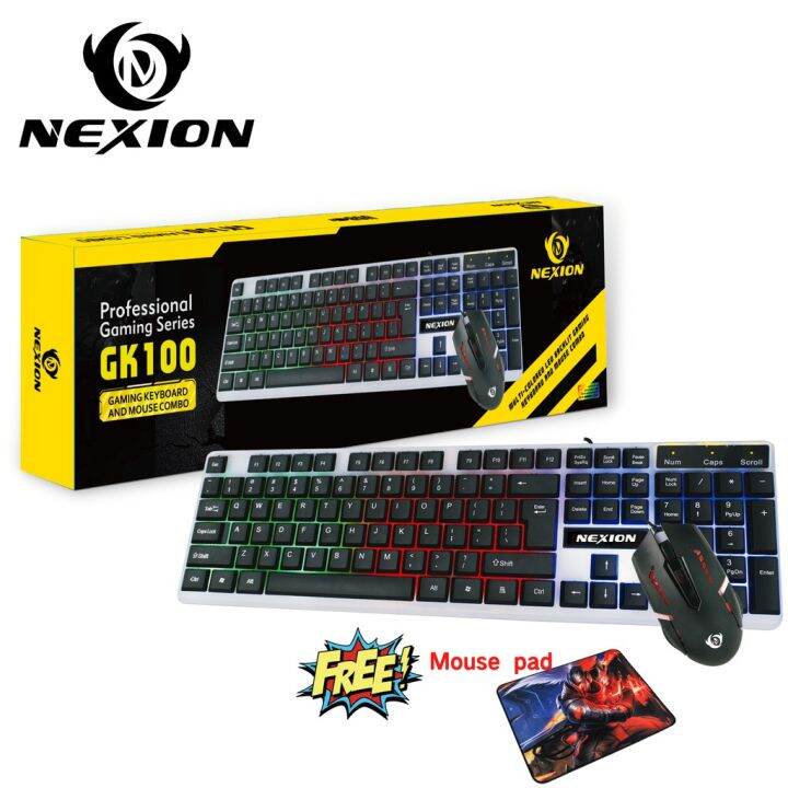 rakk keyboard NEXION GK-110+ Amazing Swiftness Rainbow LED Gaming Keyboard And Mouse Combo ...
