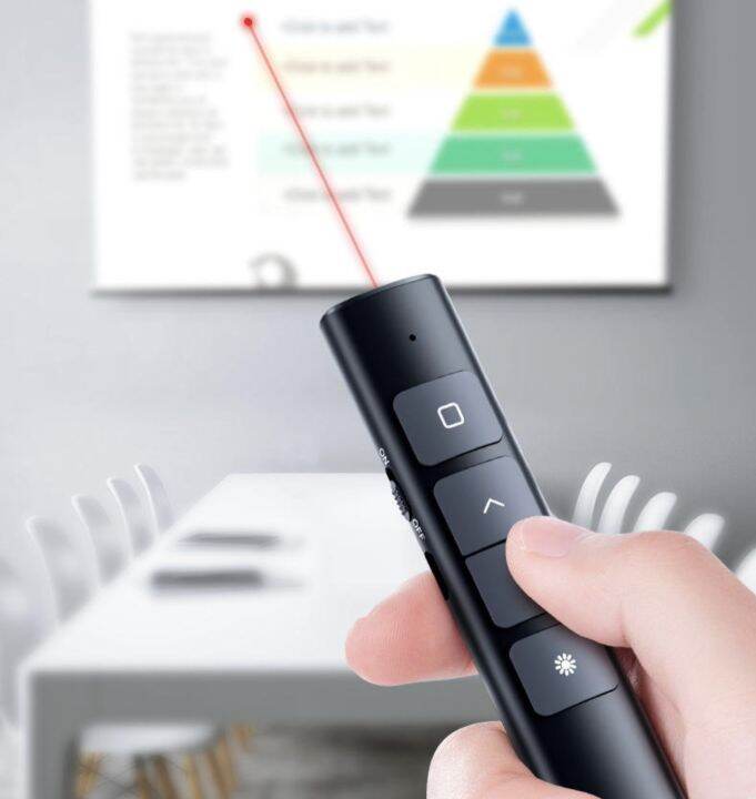 Wireless Presenter Remote RF 2.4GHz Wireless Presenter Remote Clicker Presentation USB Control ...