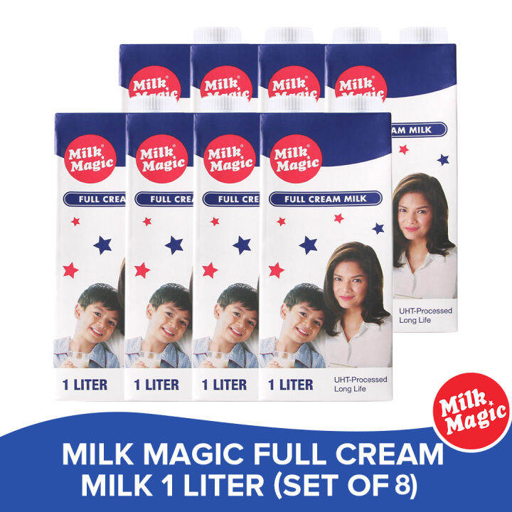 Milk Magic Full Cream Milk 1 Liter (Set of 8) - Nutritious Healthy ...