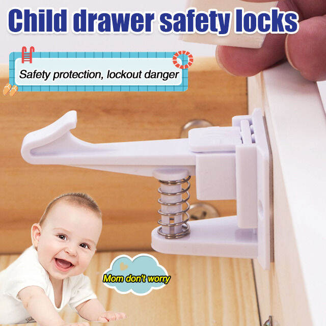 agetet Hidden Drawer Lock for Baby Safety in Cabinets and Dressers ...