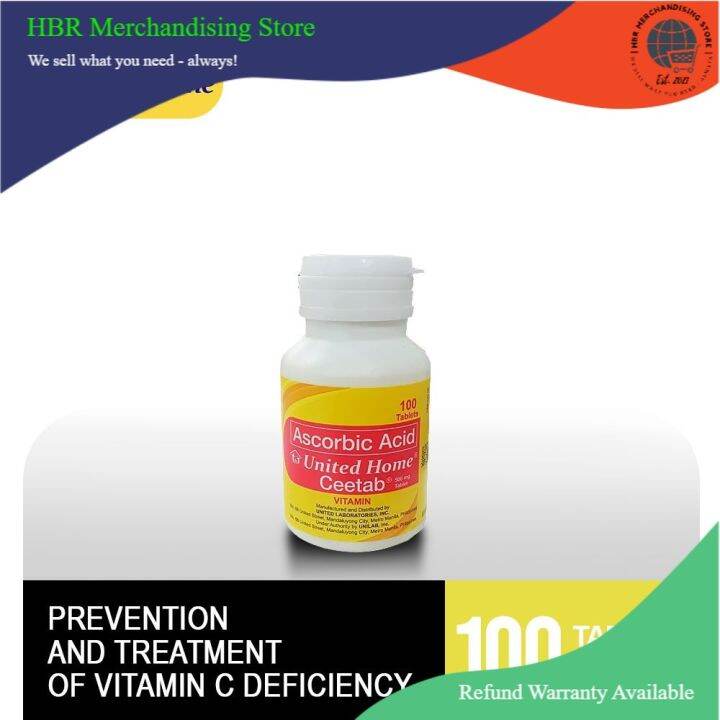 United Home Ceetab (Ascorbic Acid) (For Immunity) 100S | Lazada PH
