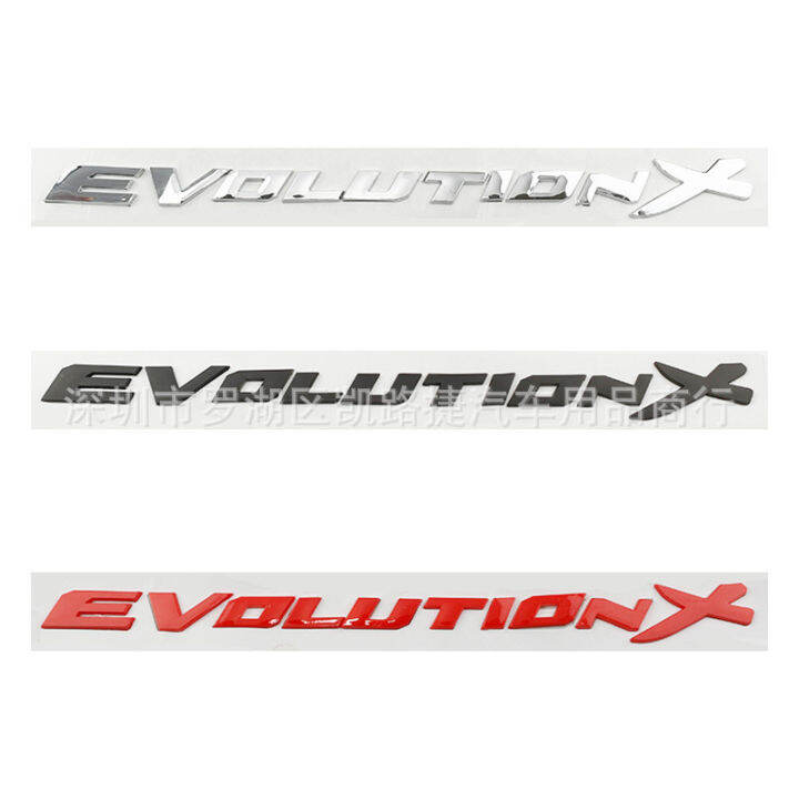 สำหรับ Mitsubishi Lancer EVOLUTION X Logo Huruf สัญลักษณ์ลำต้นหลังรถสติ ...