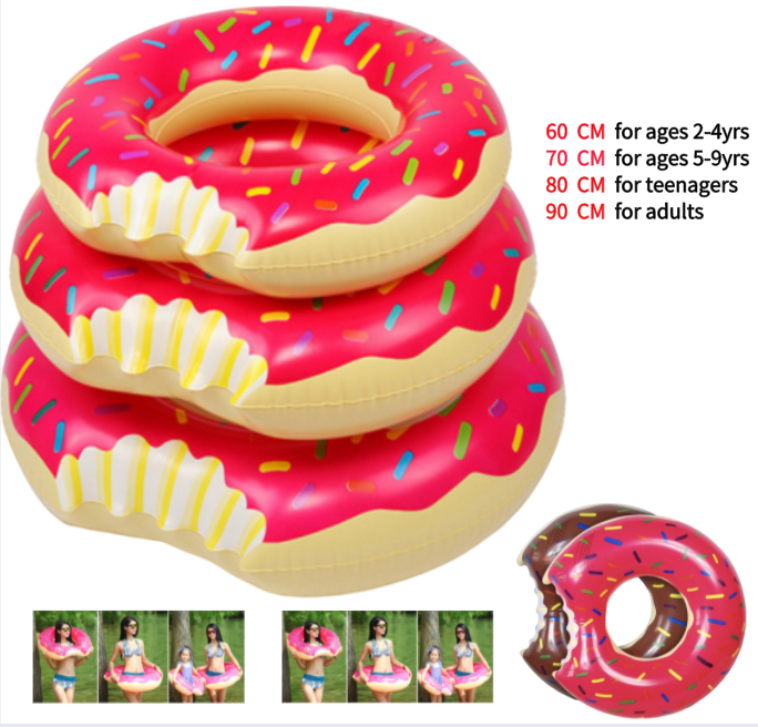 Giant Donut Floater Inflatable Beach and Pool Floater Inflatable ...