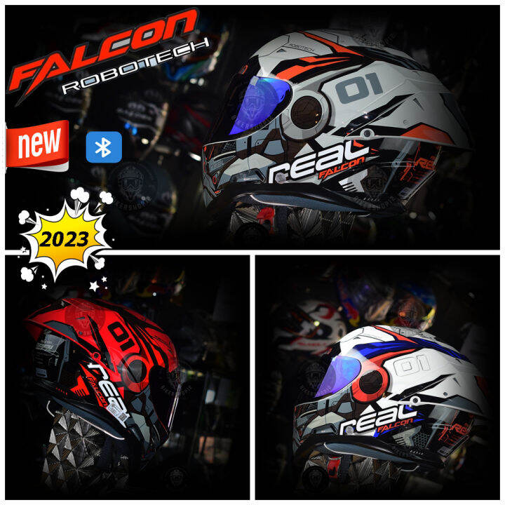 คุ้มสุดๆ หมวกกันน็อค REAL FALCON ROBOTECH+อย่าลืม inbox ส่วนลดแบบ จุก ...