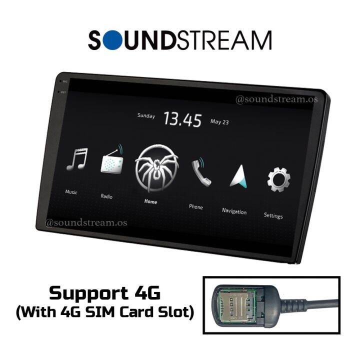 SOUNDSTREAM ANZUO ULTRA 2K QLED 360 Cam Supported, DSP, 4G SIM Android ...