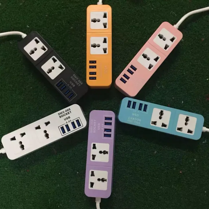 Universal Multifunction Smart Power Socket 5V-4A with 2 Plug Sockets ...