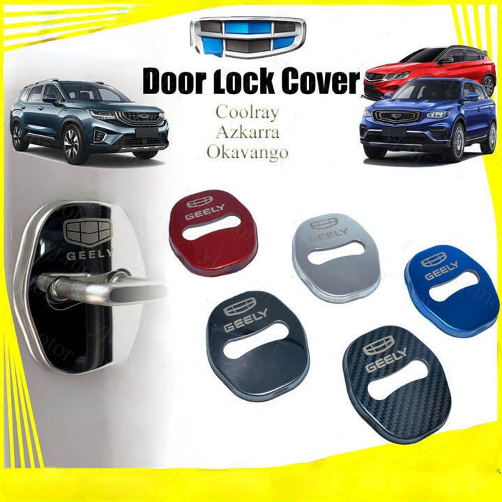 Hardingsun Car Door Lock Cover Door Lock Latch Cover for Geely Azkarra Coolray Okavango ...