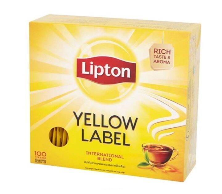 Lipton Yellow Label Tea ลิปตัน เยลโลว์ ที แบ็ก ชาผงชนิดซอง 100 ซอง ...