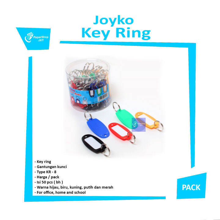 KEY RING JOYKO KR 8 ISI 50 / GANTUNGAN KUNCI / NAME TAG KUNCI GROSIR ...
