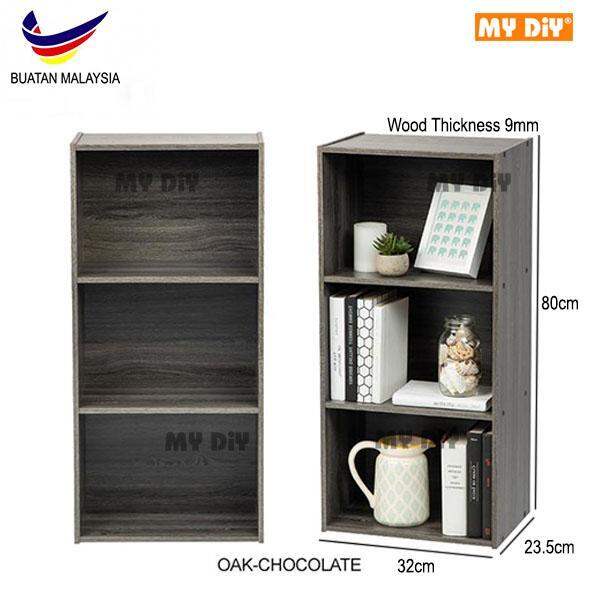 MYDIYHOMEDEPOT - 1315A 3 Tier Multipurpose Wooden Storage Shelf Oak ...