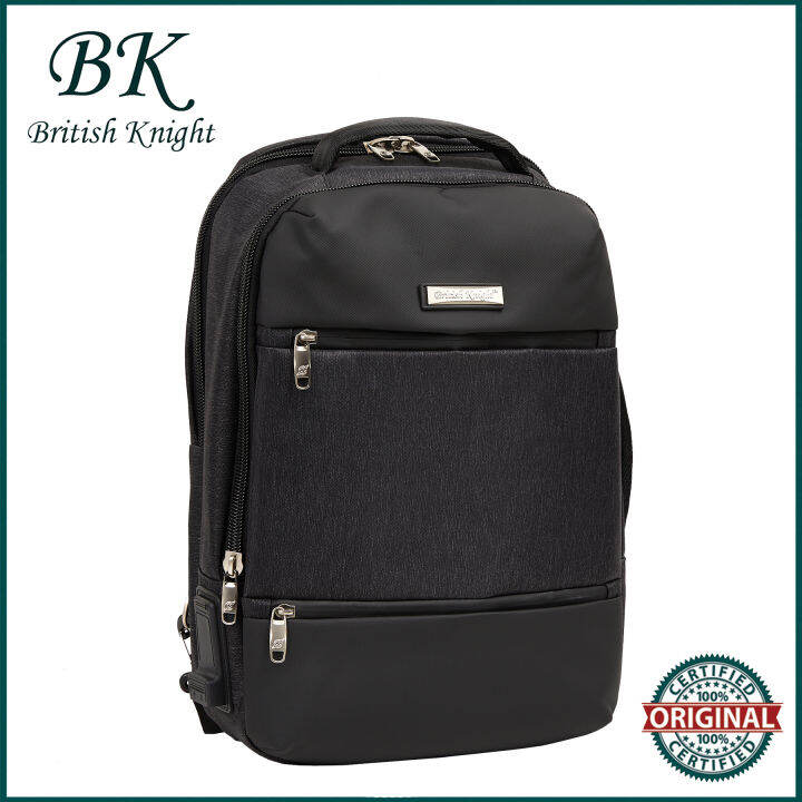 British Knight B21CT13313 CRB Black Corporate Bag Laptop Backpack with ...