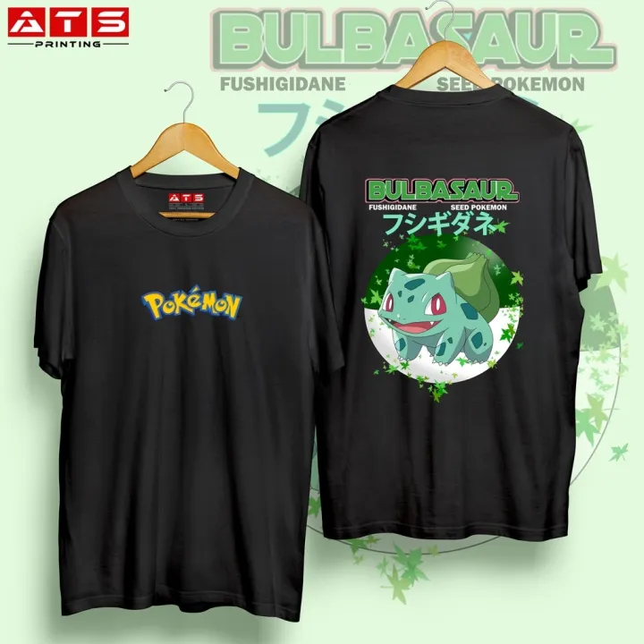 T Shirt Tops Unisex Bulbasaur Pokemon Merch Tees Men Women Character ...