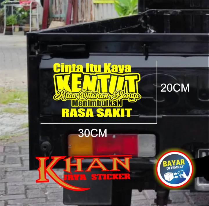 stiker mobil tulisan kata kata termurah untuk semua mobil CINTA ITU ...
