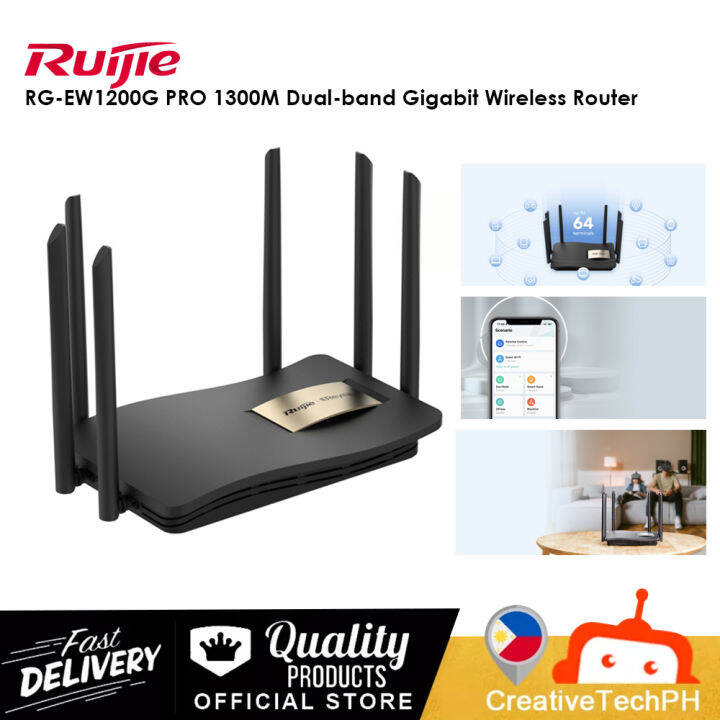Ruijie RG-EW1200G PRO 1300M Dual-band Gigabit Wireless Router (RG ...