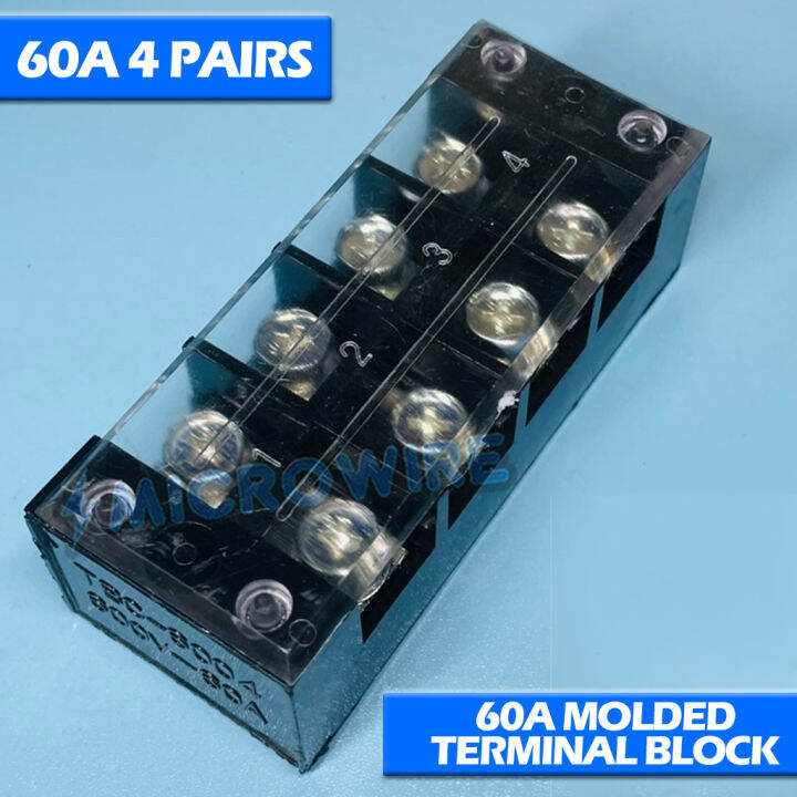 60A Terminal Block Molded Type Electrical TB-6004 60A 600V 4PIN | Lazada PH