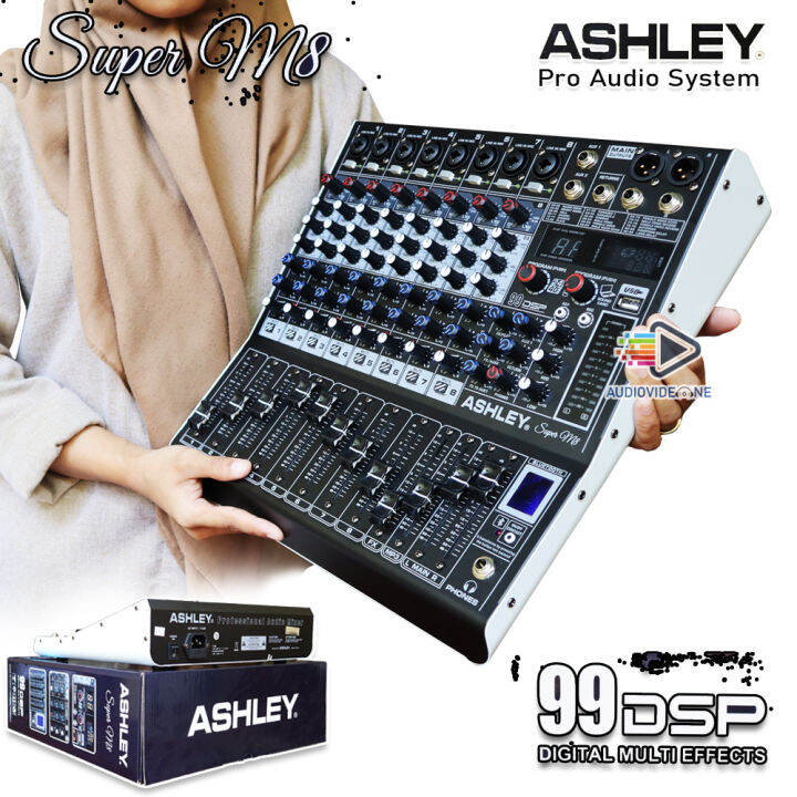 Mixer Ashley Super M8 Mikser Audio 8 Chanel 99 Dsp 2 Aux Bisa Bluetooth ...