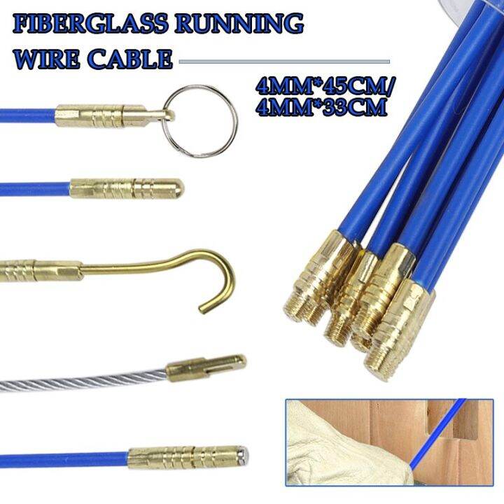 10pcs/set 33/45cm Electrical Cable Push Puller Diameter 4mm Fiberglass ...
