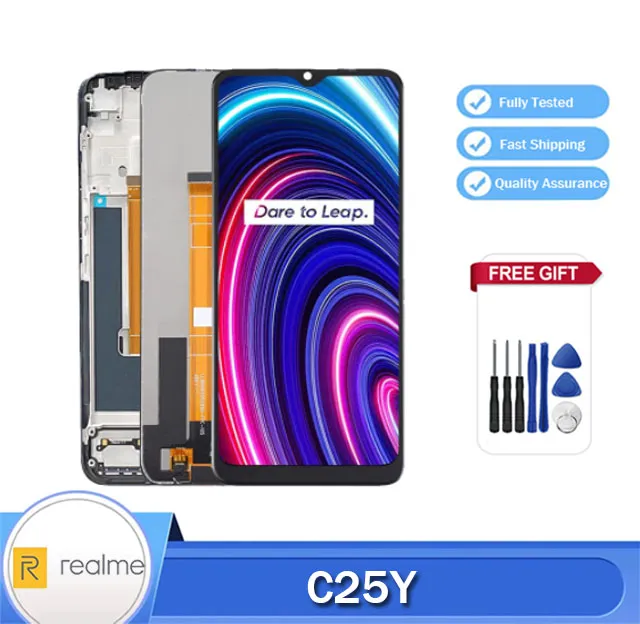 อะไหล่ทดแทนสำหรับ Realme C25Y,หน้าจอ LCD RMX3265 RMX3268 RMX3269 ...