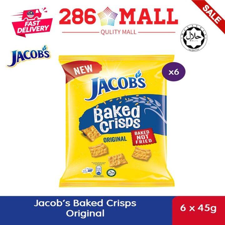 Jacob’s Baked Crisps 6 X 45G Original | Lazada