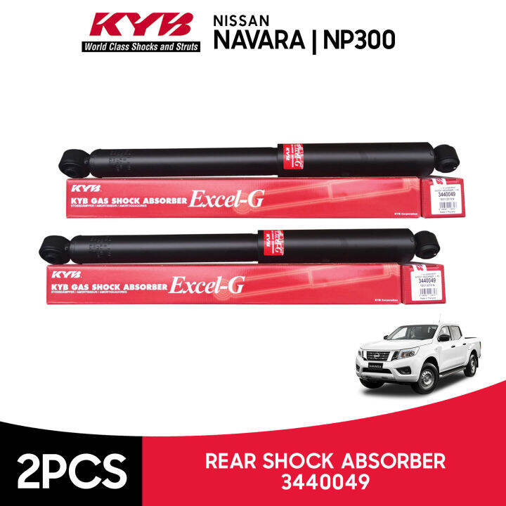 KYB Kayaba Excel G Rear Shock Absorber Nissan Navara NP300 Calibre DSL 2015 - 2022 3440049 2pcs ...