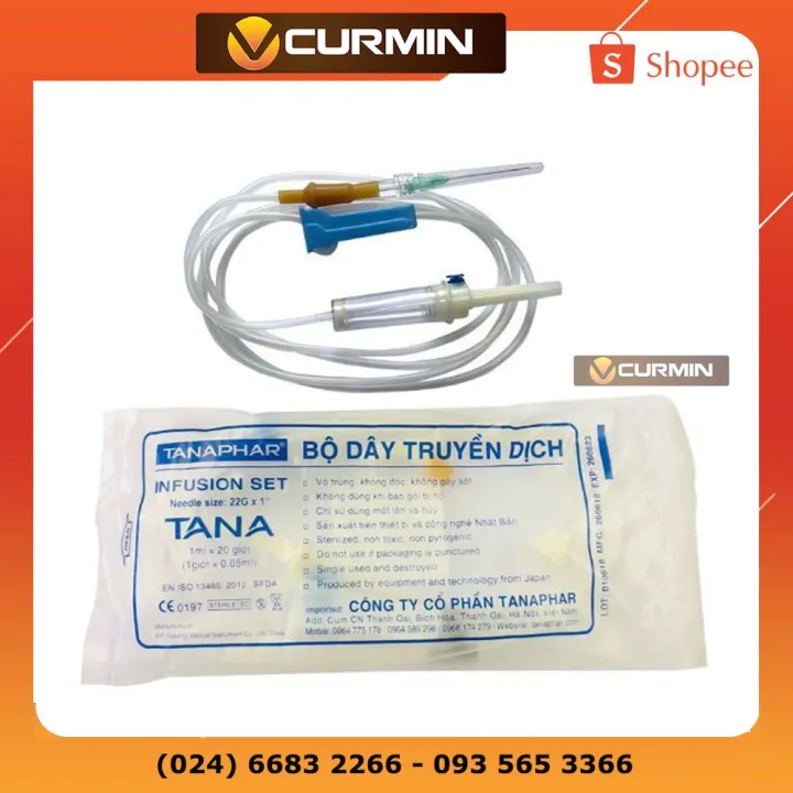 Bộ dây truyền dịch có kim bướm TANAPHAR kim 22G | Lazada.vn