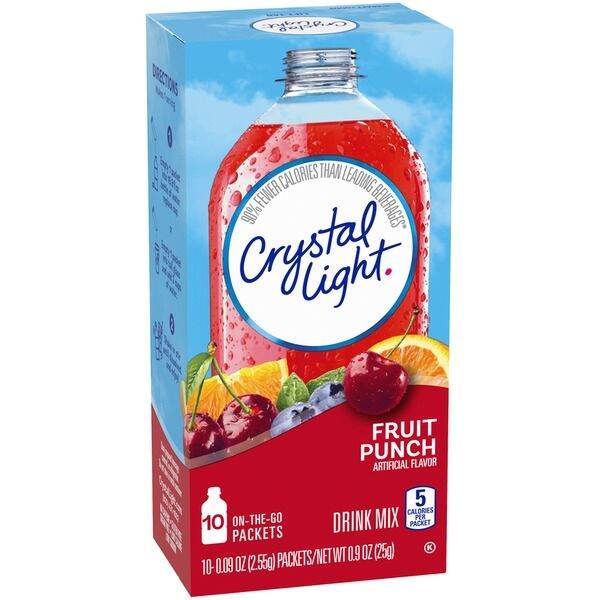 Crystal Light Fruit Punch Powdered Drink Mix, Caffeine Free (USA ...