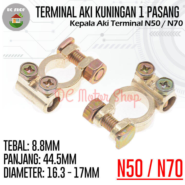 Terminal Kepala Aki Besar Klem Kuningan Terminal Accu Brass Universal ...