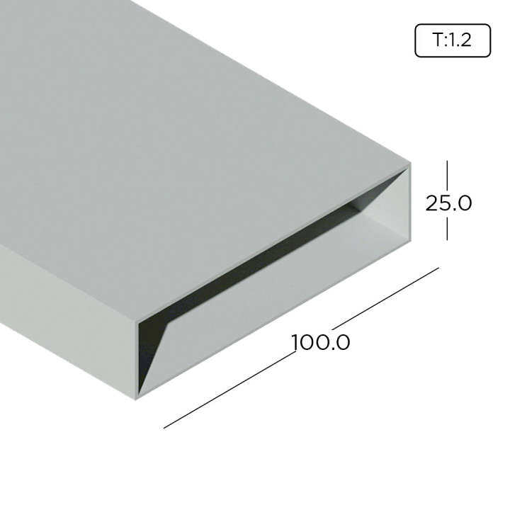 Aluminium Extrusion Rectangle Hollow Frame Profile Box Louvers, Gate ...