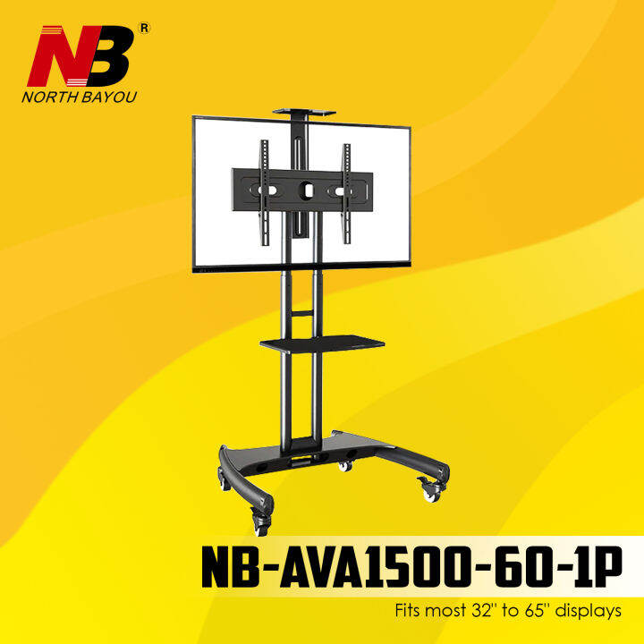 North Bayou AVA1500-60-1P TV STAND PORTABLE MOBILE TV TROLLEY CART TV ...